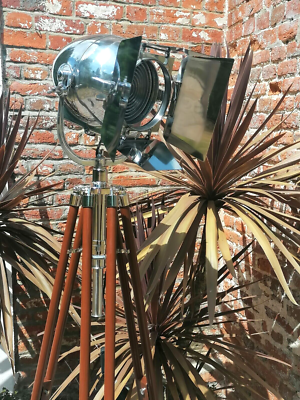 VINTAGE STRAND PATT 123 THEATRE STAGE FILM FLOOR LIGHT LAMP TRIPOD ...