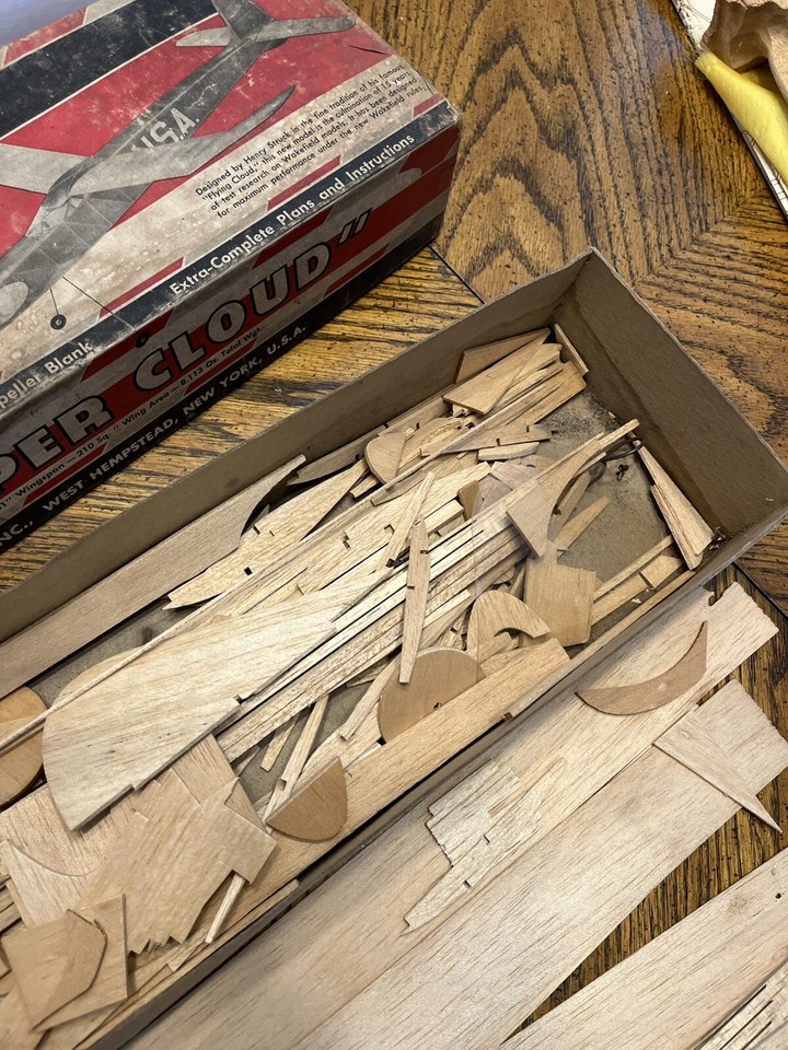 Vintage 1950s Rare Berkeley Model Airplanes Super Cloud Balsa Wood Kit ...