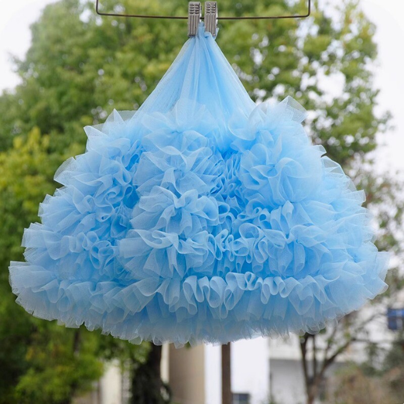 2 Meter Ruffled Mesh Trim Tiered Layered Lace Organza Edge for Dress ...