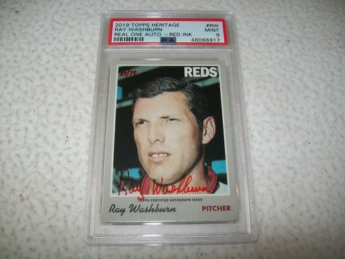 2019 TOPPS HERITAGE RED RAY WASHBURN AUTOGRAPH AUTO #D/70 CINCINNATI ...