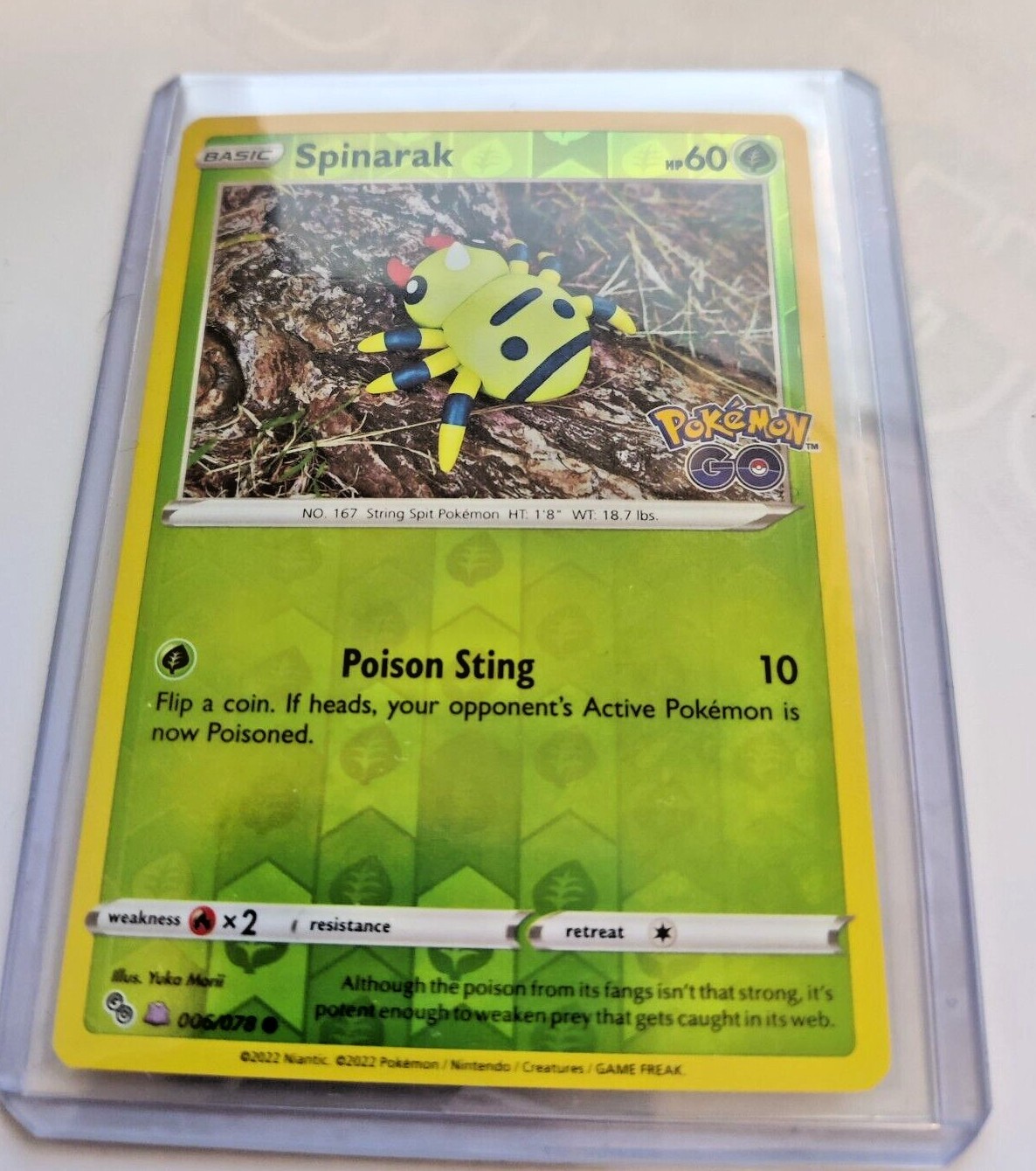 Pokemon Go Spinarak 006/078 ** Ditto Unpeeled ** Reverse Holo Card | eBay
