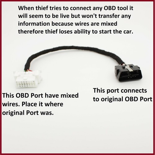 Ford OBD2 Port With Mixed Wires And Decoder Dummy Fake OBD anti theft ...