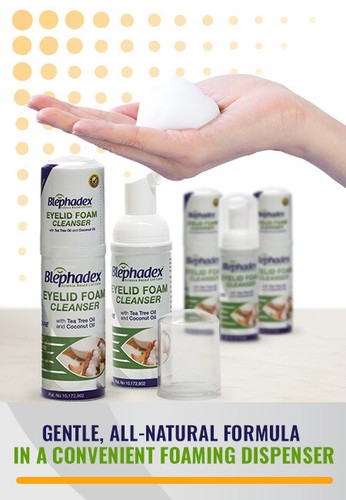 Blephadex® Eyelid Foam Cleanser with Tea Tree & Coconut Oil for Dry Eye ...
