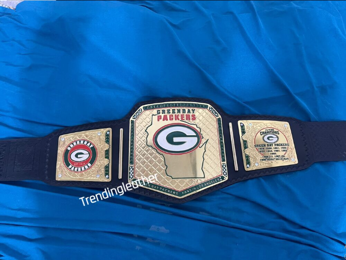 Green Bay Packers American Football NFL Championship Replica Title Belt ...