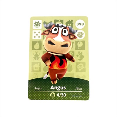 Animal Crossing Amiibo Karte Angus Nr. 398 | eBay.de