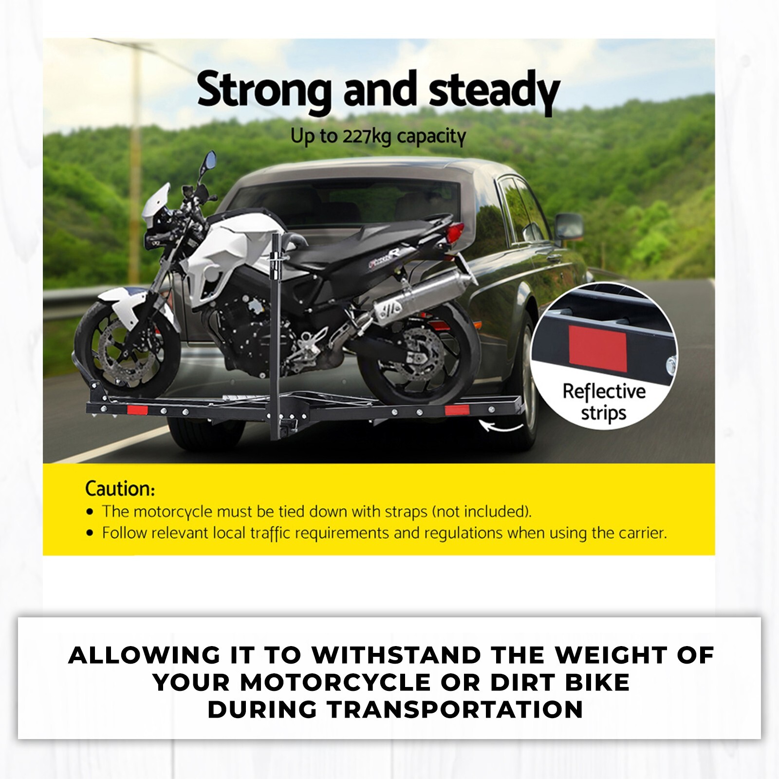 Giantz Motorcycle Motorbike Carrier Rack 2" Towbar For SUV RV Car Rear ...