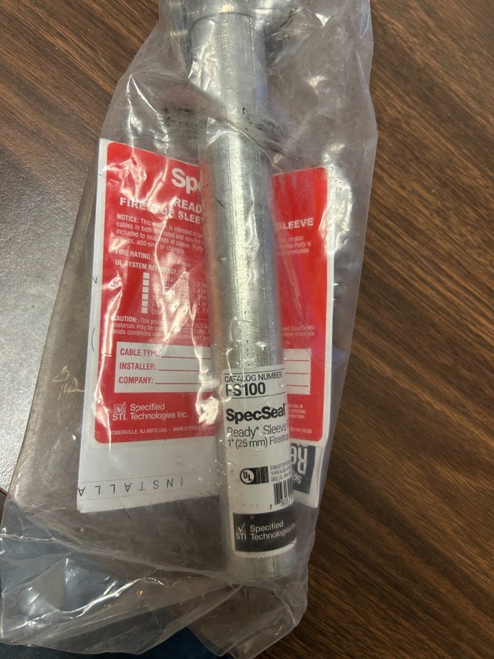 STI Ready Firestop Sleeve Pathway Kit FS100 1", purchase includes 7 ...