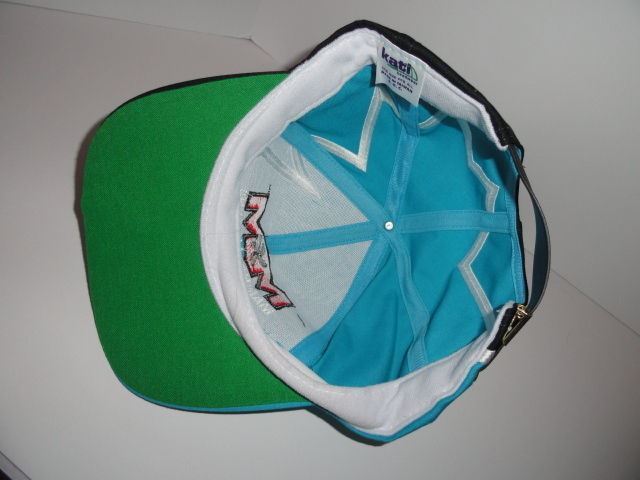 Marine Machine Teal jagged edge embroidered baseball cap | eBay