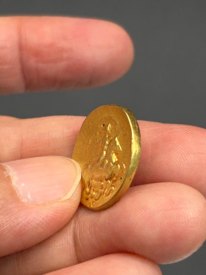 (7.58g)Authentic Greek Coin Knossos Minotaur Labyrinth 19k gold Coin ...