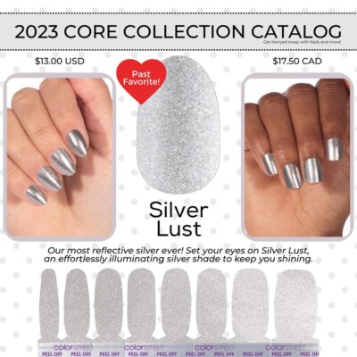 Silver Lust Color Street Nail Polish Strips Buy 3 get 1 free | eBay
