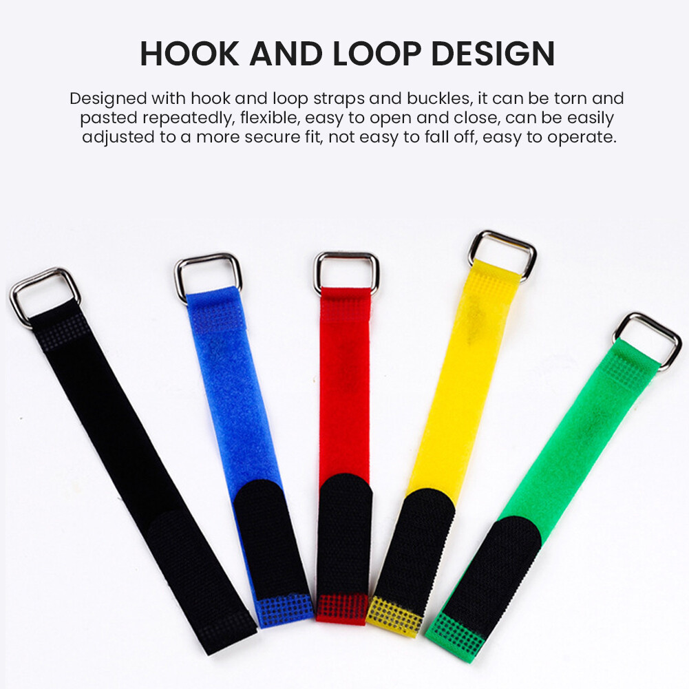 40pcs Reusable 5 Colors Hook And Loop Tidy Strong Cable Ties With ...
