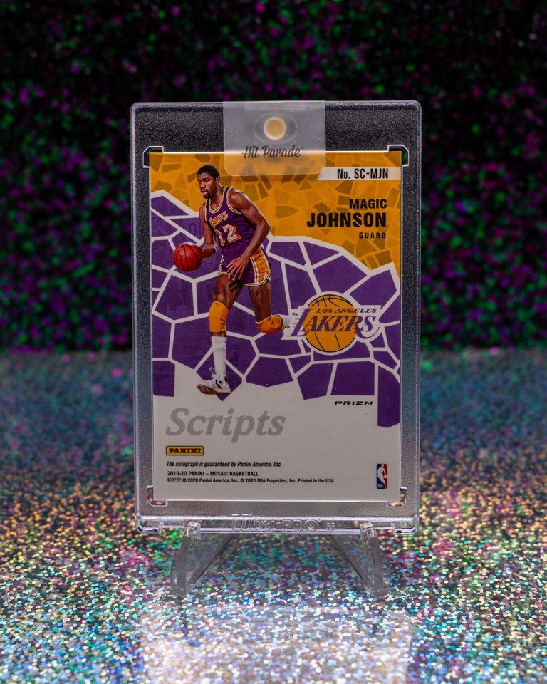 2019-20 Panini Mosaic Scripts Magic Johnson #SC-MJN Auto HOF LA Lakers ...