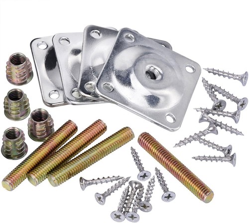 4 Pcs Leg Mounting Plates with Screws for Sofa Couches Tables Furniture ...
