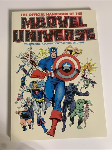 Vintage 1986 the official handbook of the marvel universe volume one | eBay