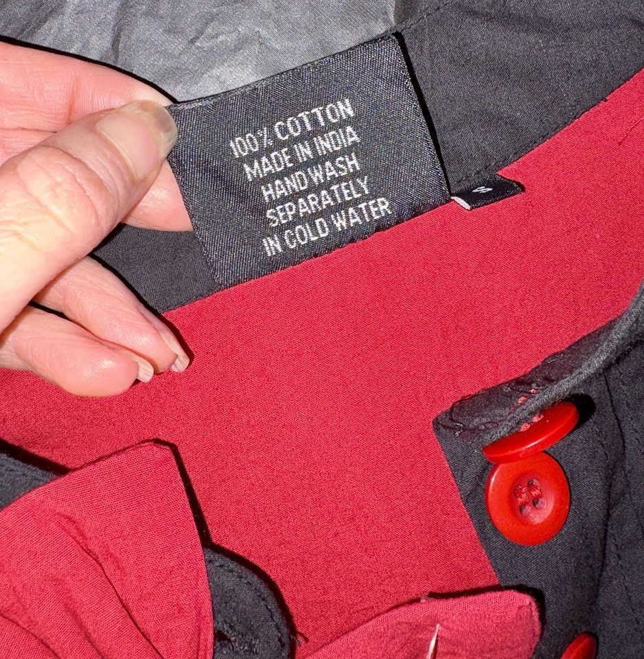 The Pirate Dressing RED & Black Ruffled DRESS 100% Cotton Cosplay ...