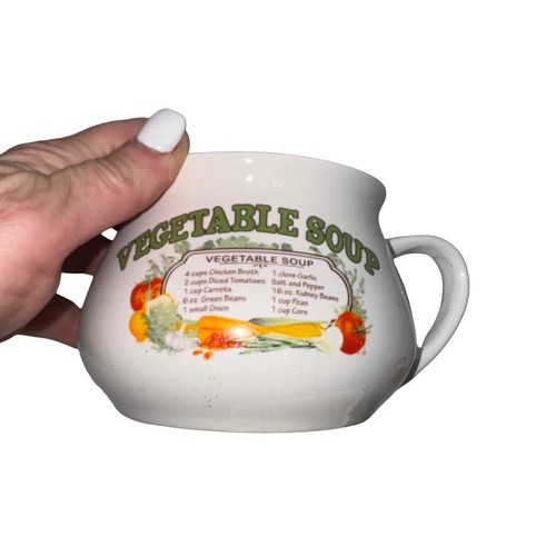 Vintage Dat'l Do-It Inc Soup Bowls Mugs Cups With Recipes Set Of 3. | eBay