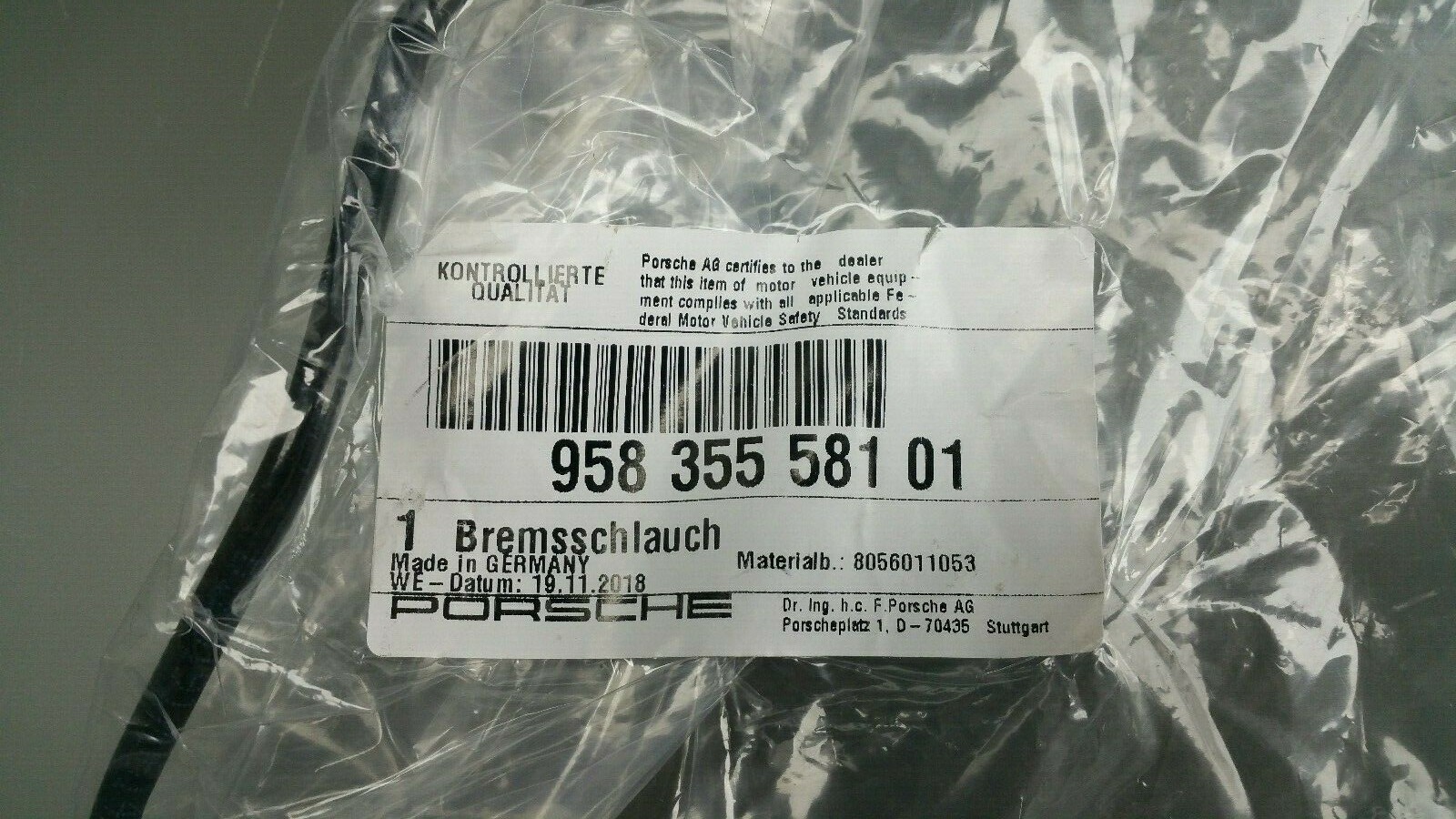 Original VW Touareg / Porsche Cayenne 958 Brake Hose Brake Line ...