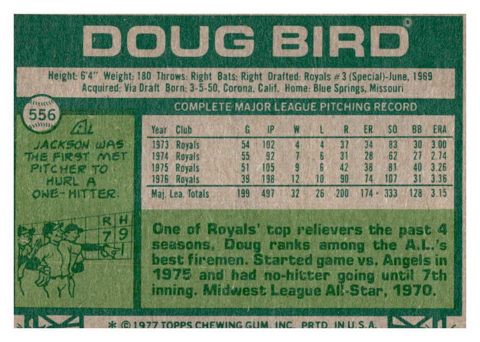 1977 Topps Doug Bird 556 | eBay
