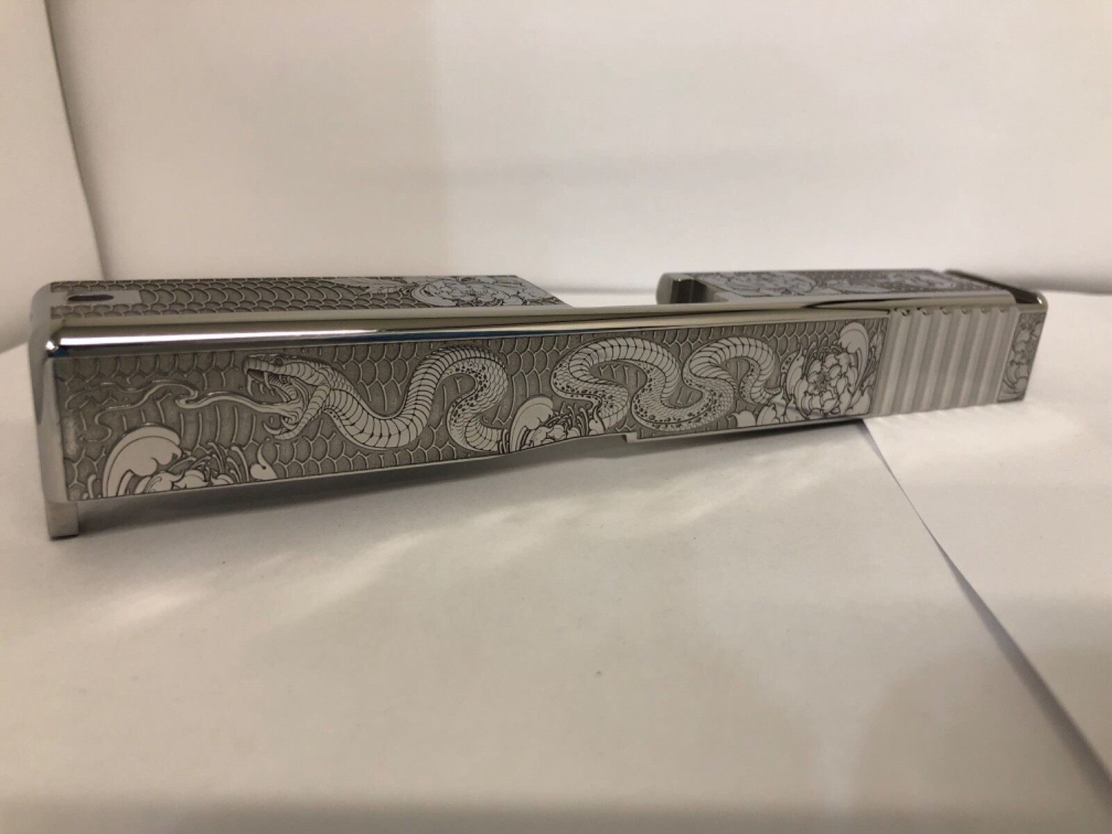 Custom DEEP Laser engraved mirror polished Glock 19 Slide Gen 3g19 ...