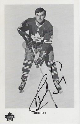 Rick Ley Autographed Signed RARE Maple Leafs Team Issued Photo NHL - w ...
