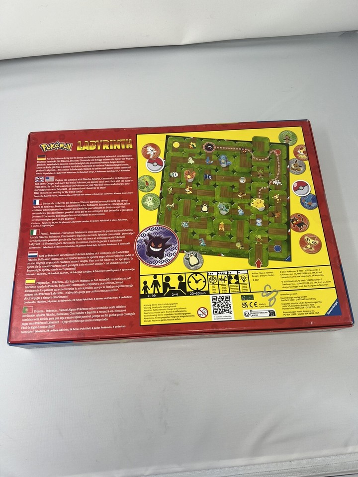 Pokemon Labyrinth Maze Game COMPLETE Ravensburger 2021 Family Kids ...