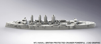 1:700 HMS Powerful | eBay