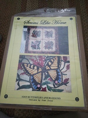 Seams Like Home Quilt Pattern BUTTERFLIES AND BLOSSOMS Joan Jones #2019 ...