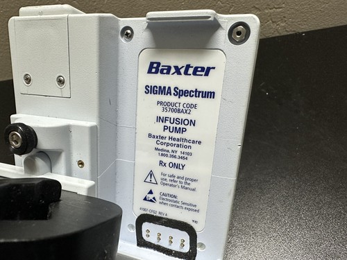 For Parts Only Baxter Sigma Spectrum Infusion Pump with Pole Clamp As ...