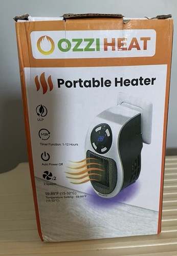 Ozzi Heat Portable Heater, Plug in, Timer, Remote, 2 Speeds | eBay