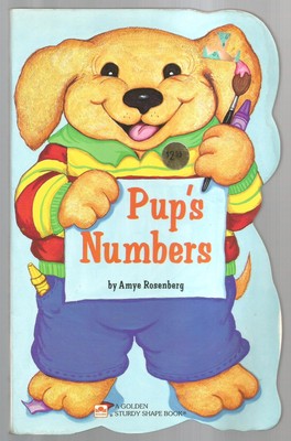 Children's Golden Sturdy Shape Board Book ~ PUP'S NUMBERS ~ Amye ...