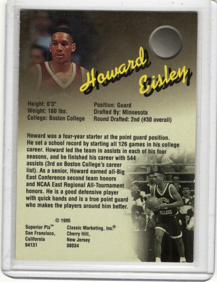 1995 Superior Pix Autographs #30 Howard Eisley #853/2500 | eBay