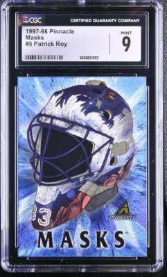 CGC Mint 9 1997-98 Pinnacle Pinnacle Masks 5 Patrick Roy | eBay