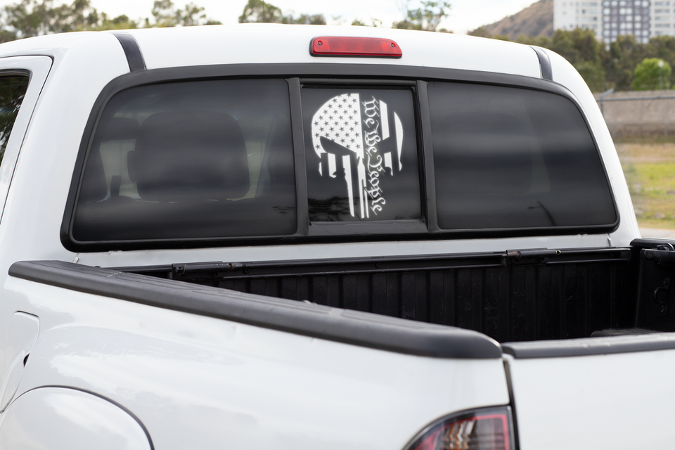 We The People Are Pissed Punisher Skull Vinyl Decal Truck Window ...