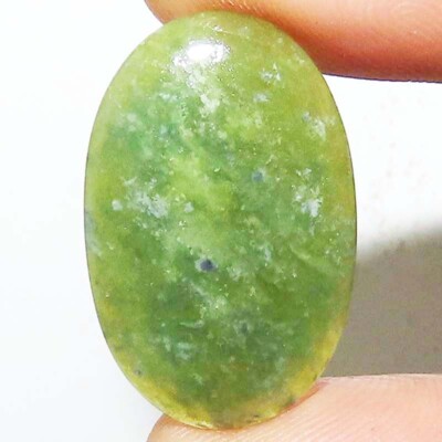 100% Natural Nephrite Opaque Oval Cabochon 25.70 CT 19x31x4mm Top Loose ...