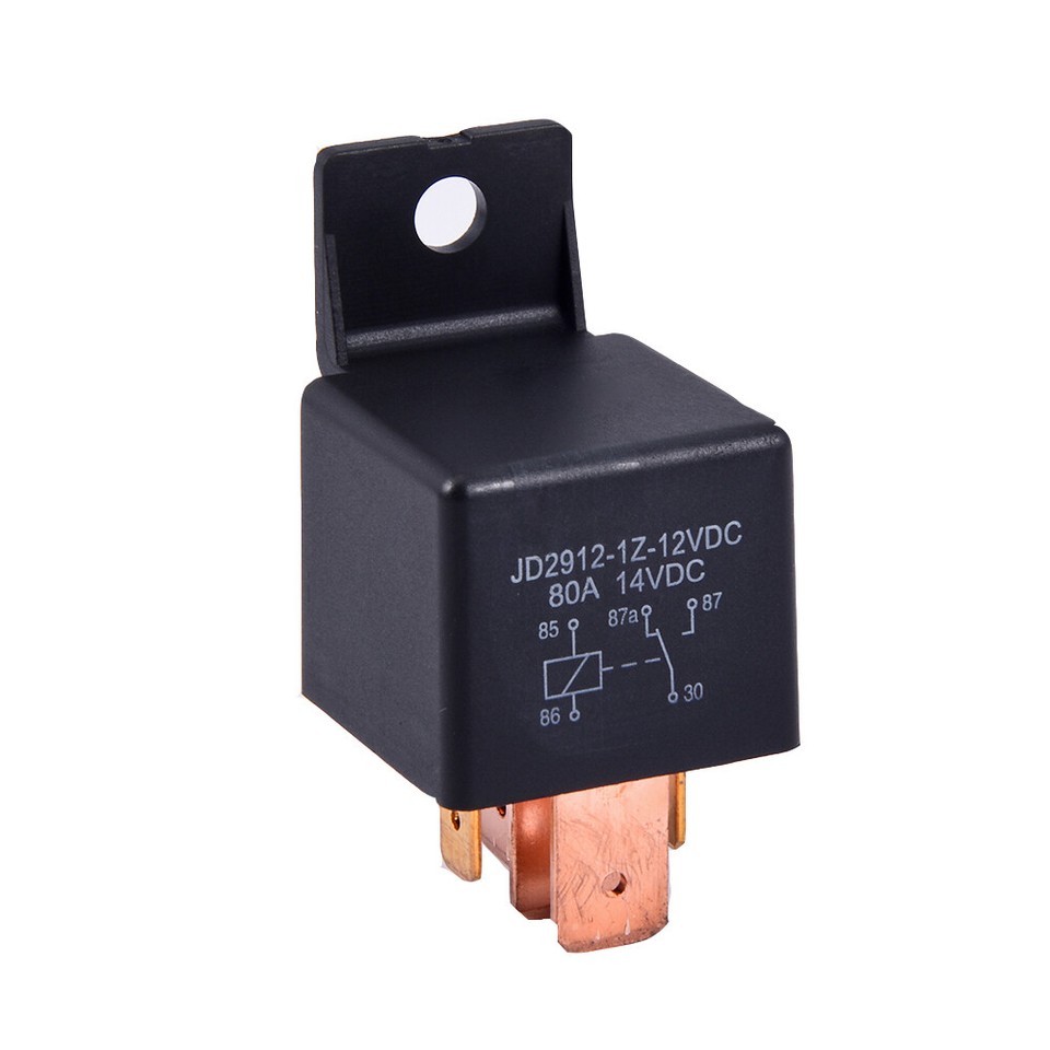 5 Set Car Truck Van Relay w/Socket Heavy Duty Relay 12V 80A AMP 5Pin ON ...