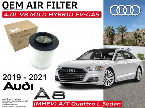 2019-2021 Audi A8 4.0L V8 Mild Hybrid EV-Gas - Genuine OEM Air Filter ...
