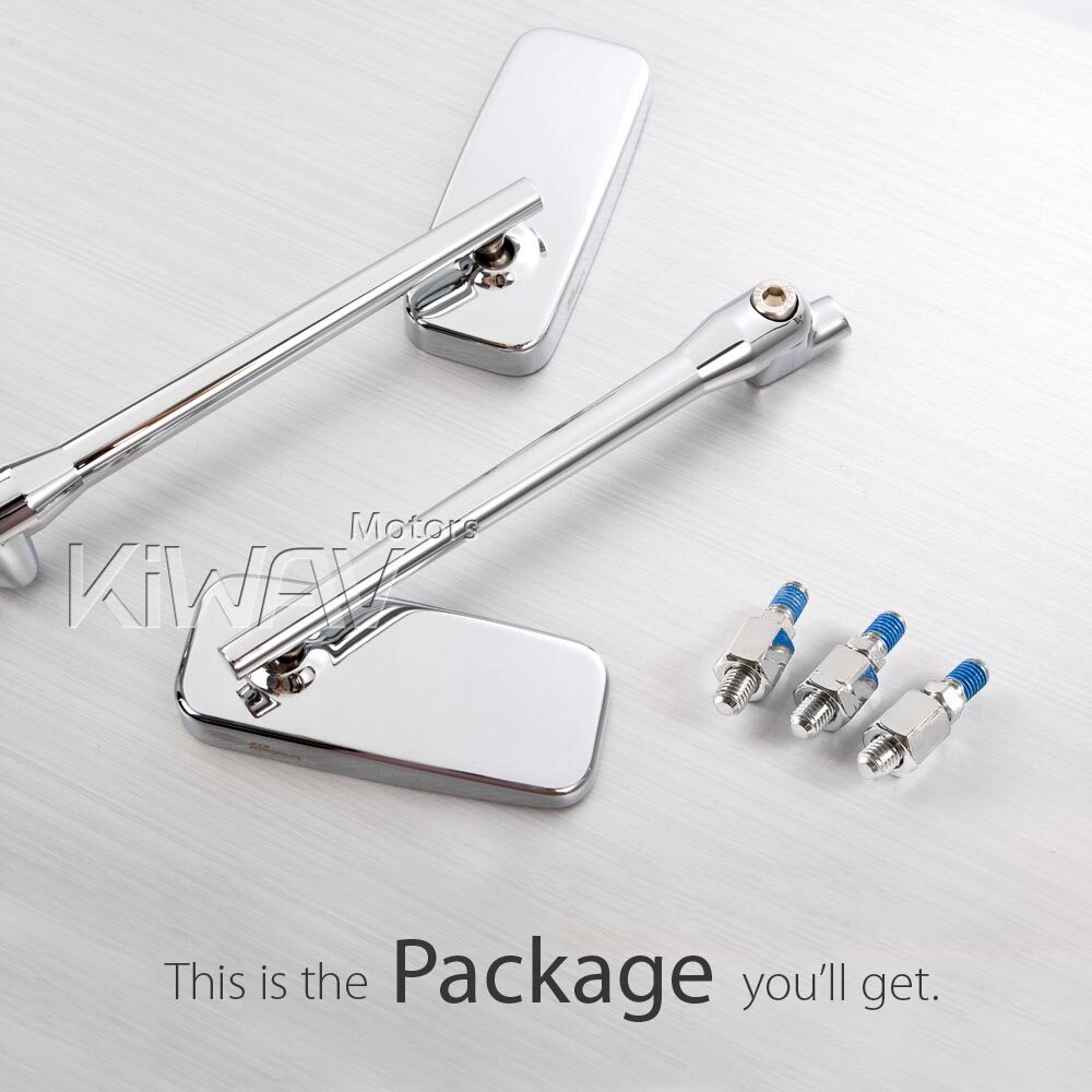 Classic Plus Mirrors Chrome Convex Lens M8 1.25Pitch for Piaggio ...