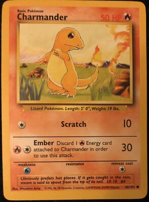 Powerful Hard-to-find 1999 Charmander Pokemon Card | eBay