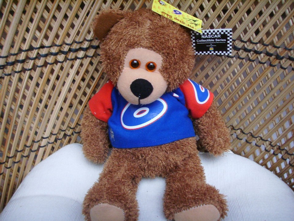 Nascar Mark Martin Teddy Bear Plush 14" Stuffed Animal Toy Roush Racing ...