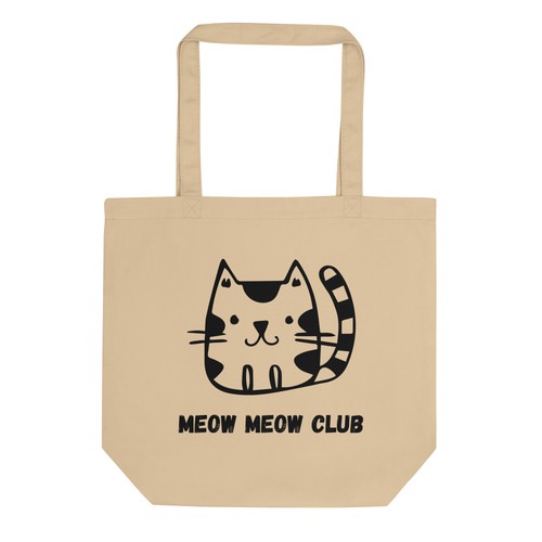 Meow Meow Club Doodle Cat Graphic Print Tote Bag Cute Cat Funny Cat Mom ...