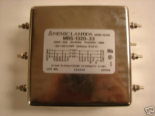NEMIC/LAMBDA MBS-1320-33 250V/20AMP NOISE FILTER ***NNB*** | eBay
