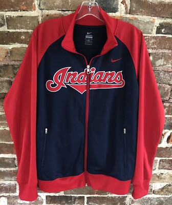 Nike Mens MLB Genuine Merchandise Cleveland Indians Full Zip Jacket ...