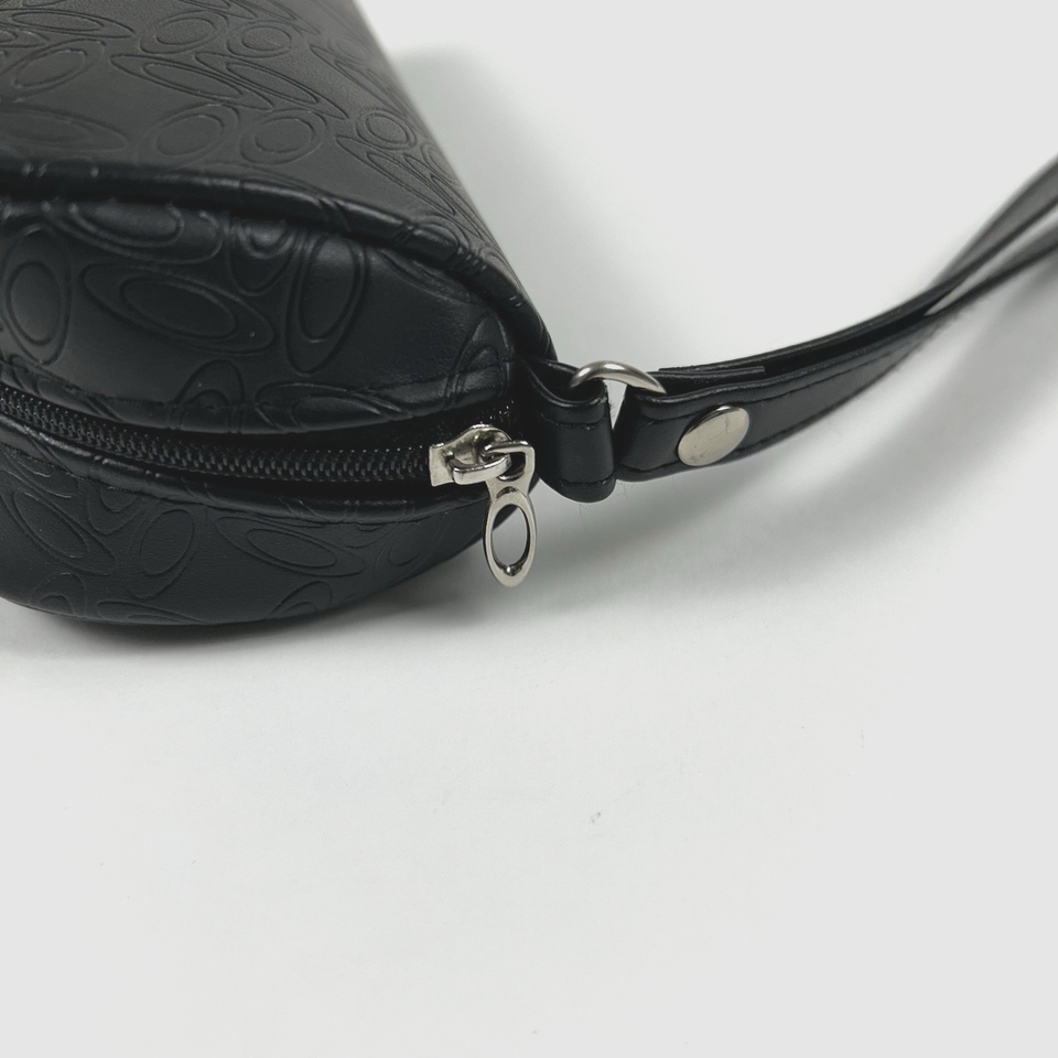 Oakley Sunglasses Case Only Black All Over Logo Zipper Soft Shell ...