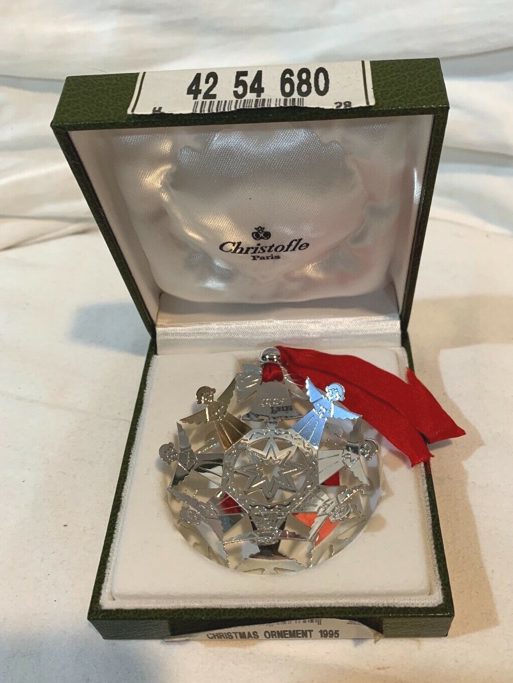 French Christofle Paris - Christmas Tree Jewelry Silver Plate Angels ...