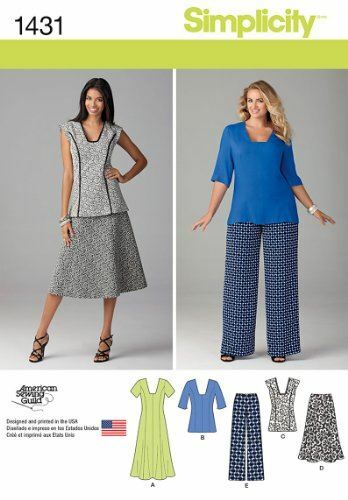 Simplicity Sewing Pattern 1431 Misses Dress or Tunic & Pants Sizes 10 ...