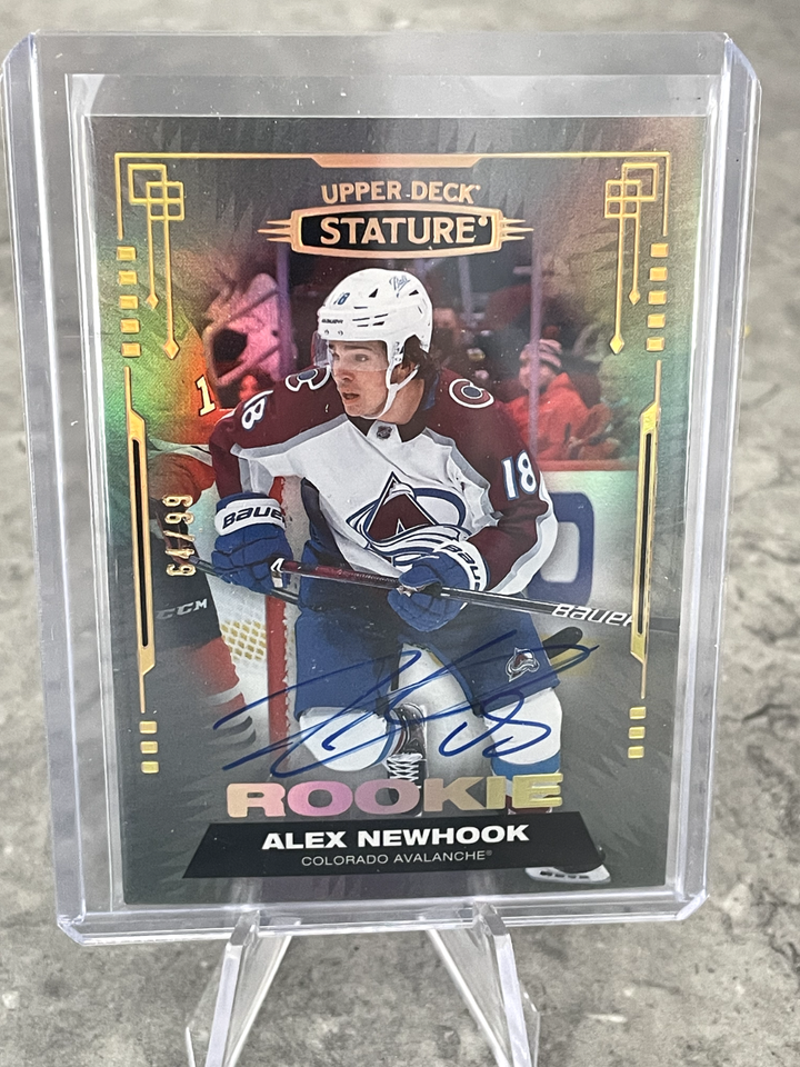 2021-22 UPPER DECK STATURE ROOKIE AUTO /99 ALEX NEWHOOK #134 RC | eBay