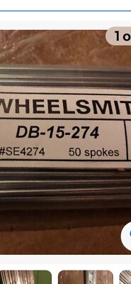 Wheelsmith DB 15-274mm Silver spokes Pack Of 50 | eBay