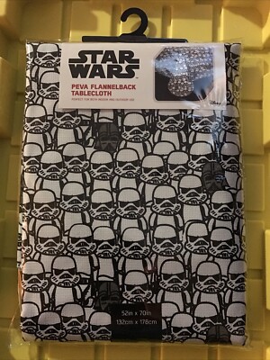 New Star Wars Stormtrooper Peva Flannelback Tablecloth 52x70 Indoor ...
