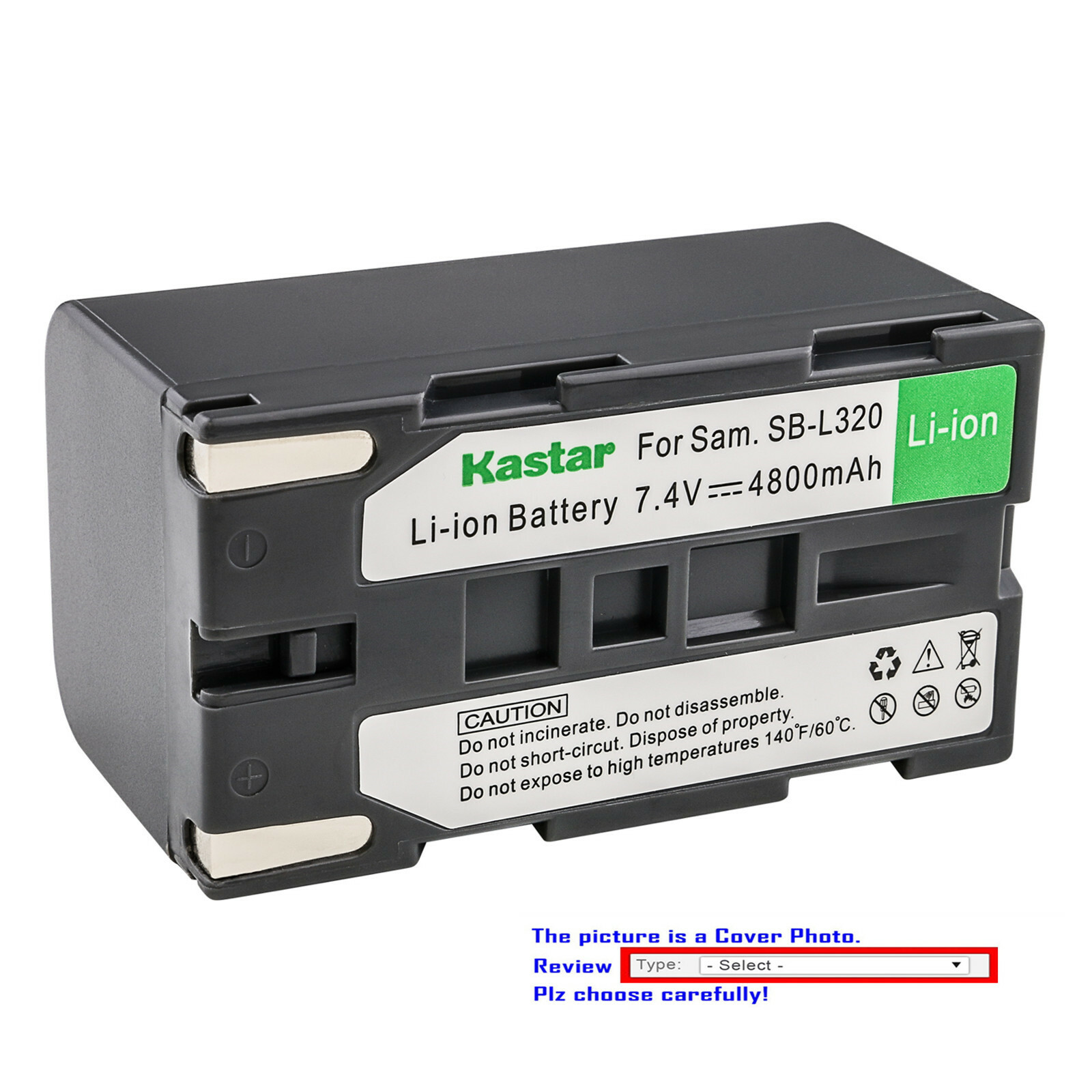 Kastar Replacement Battery for Samsung SB-L320 L320 & Samsung VM-A320 ...