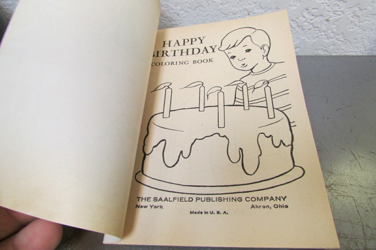 Birthday Books Coloring Pages